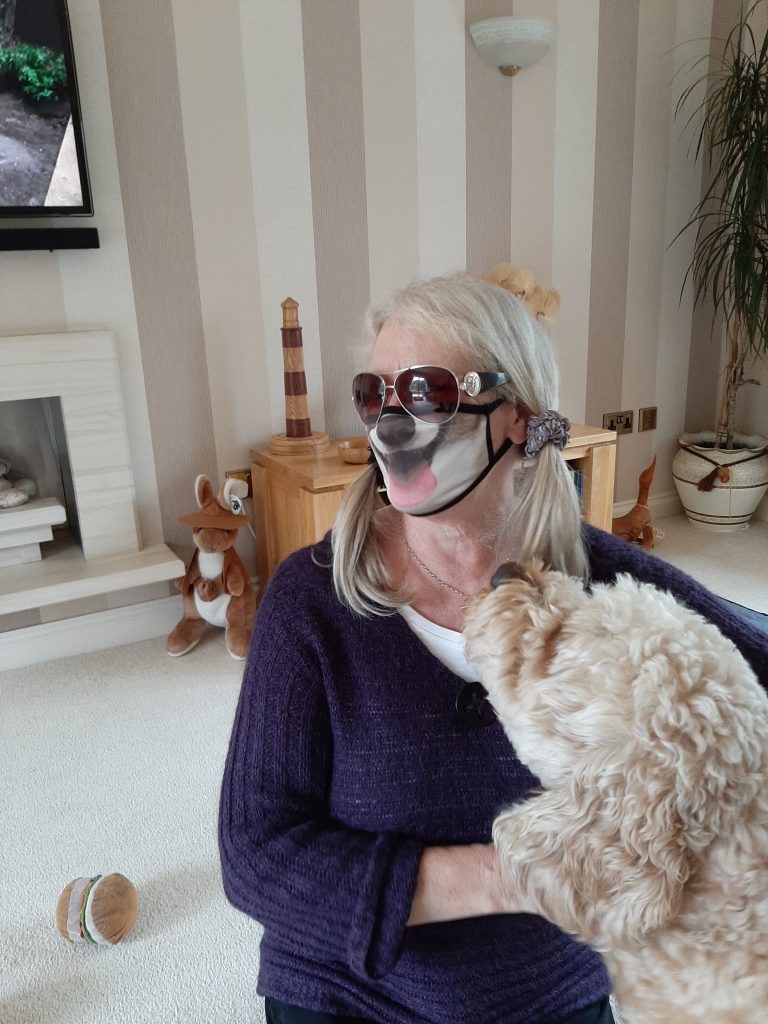 Humorous Dog Pattern Face Masks - Karen Freeman